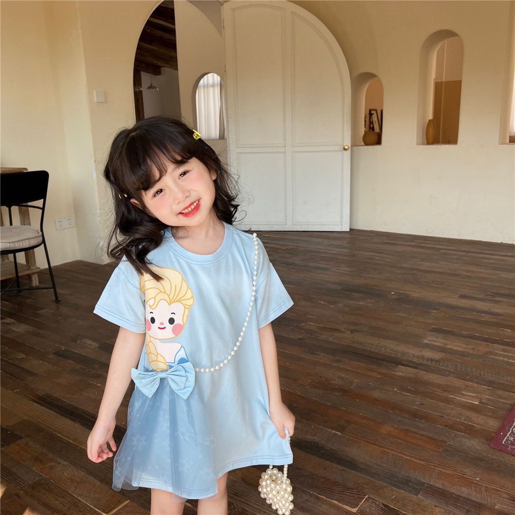PRINCESS KESLI พร้อมส่ง เสื้อยืดลายเจ้าหญิง เดรสเด็กผู้หญิง 1-10 ปี ...