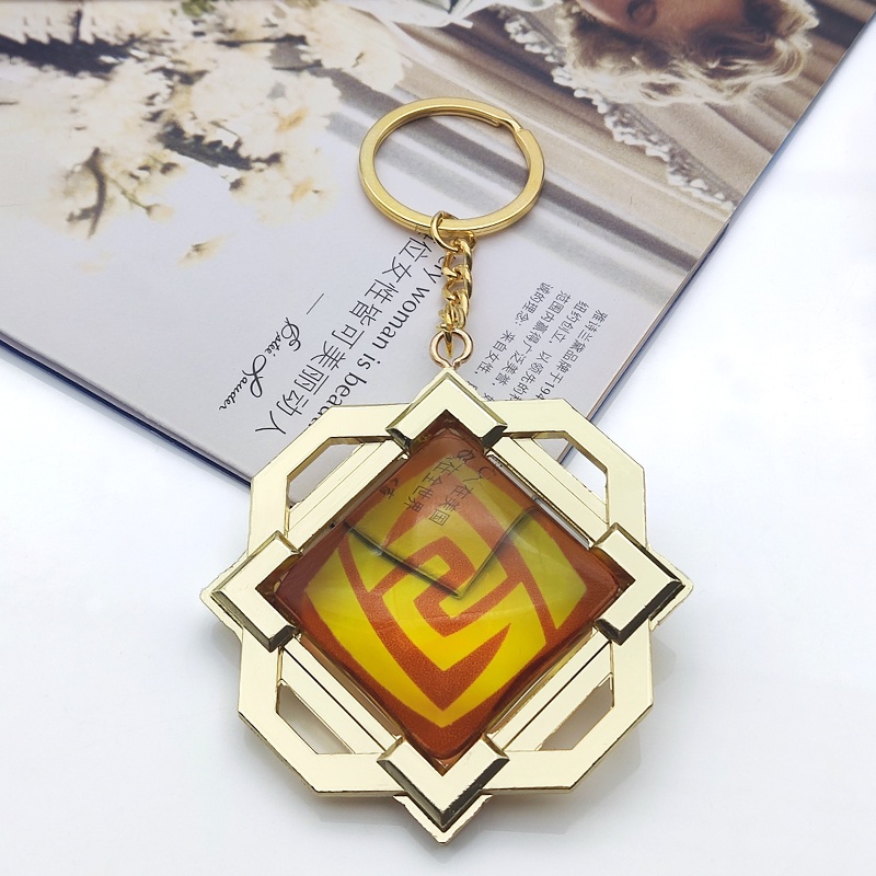 พวงกุญแจกระจก ลายเกม Genshin Impact Visions Sumeru Mondstadt Liyue ...