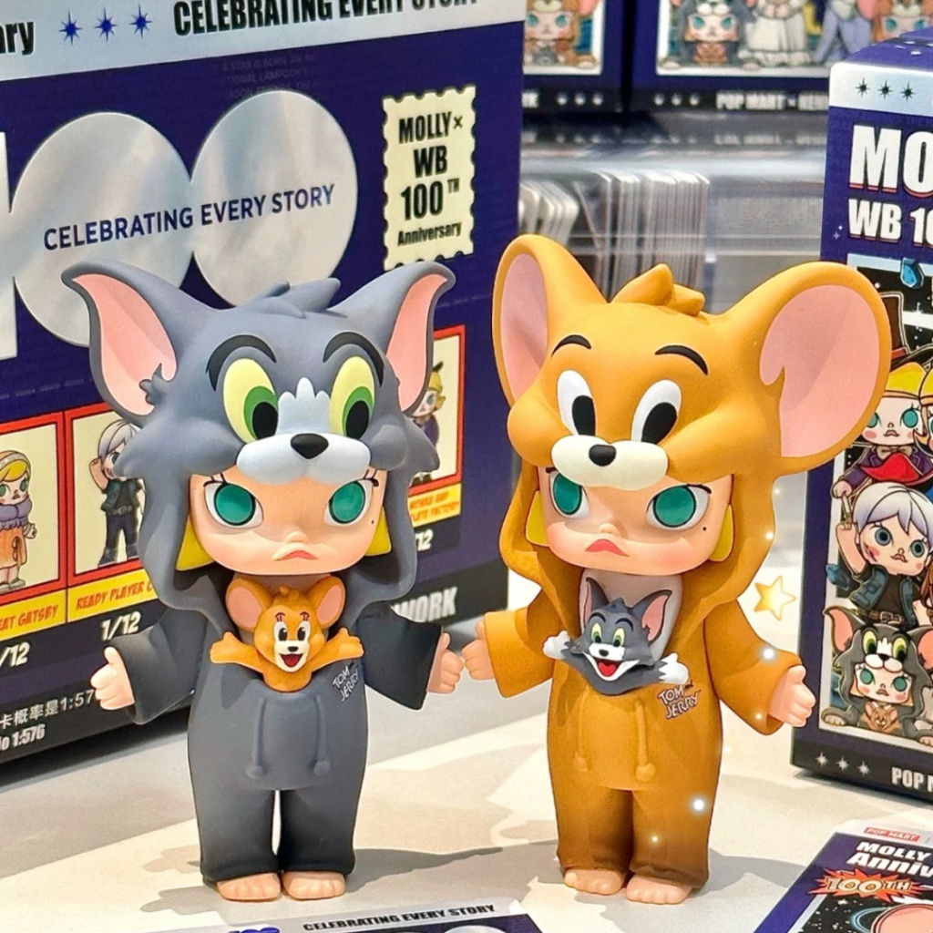 ของแท ้ 】POPMART MOLLY x WB 100th Anniversary Series Blind Box Figure ...