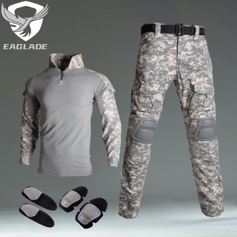 Eaglade ชุดยูนิฟอร์มยุทธวิธี เสื้อยืด กางเกง YDJX-G2-HXTZ In ACU กัน ...