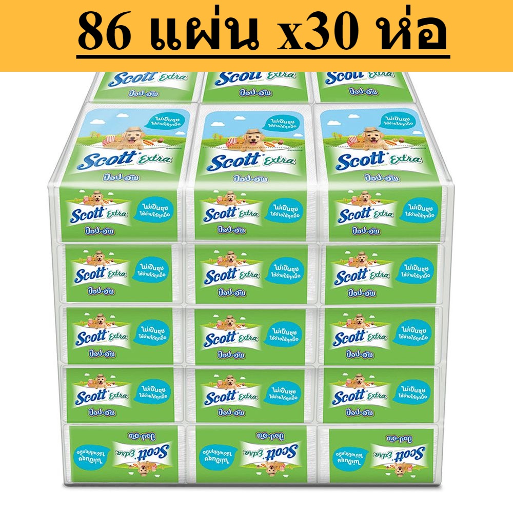 Scott Extra Pop Up Napkin 86 Sheets x 30 Packs.สก๊อตต์ เอ็กซ์ตร้า ...