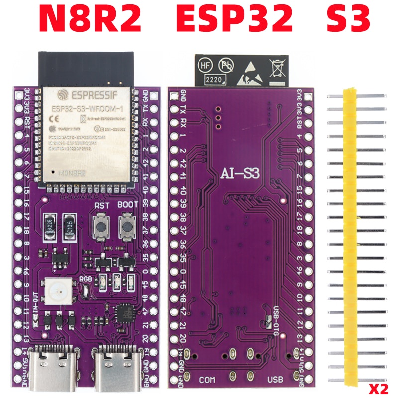 บอร์ดพัฒนา Esp32 Esp32 C3 Ai C3 Esp32 C3 Devkitm 1 Esp32 C3 Mini 1 Ai S3 Esp32 S3 N16r8 Esp32 S3