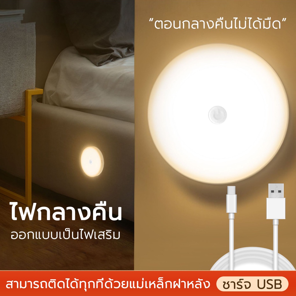 Button night light โคมไฟหัวเตียง Night Lights 0.6w LED โคมไฟ | Shopee ...