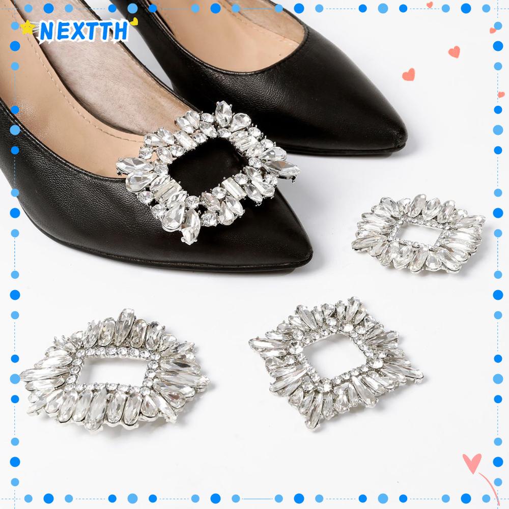 NEXTTH 1PC Shoe Decorations Clip Rhinestone Wedding High Heel Charm ...