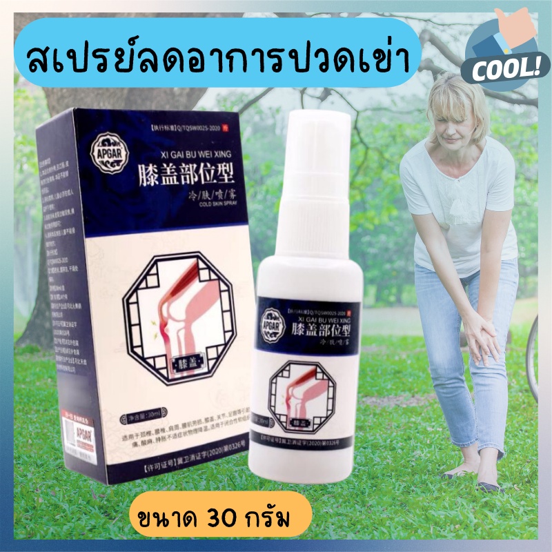 Apgar Knee pain relief spray สเปรย์ลดอาการปวดที่หัวเข่า ขนาด 30 กรัม ...