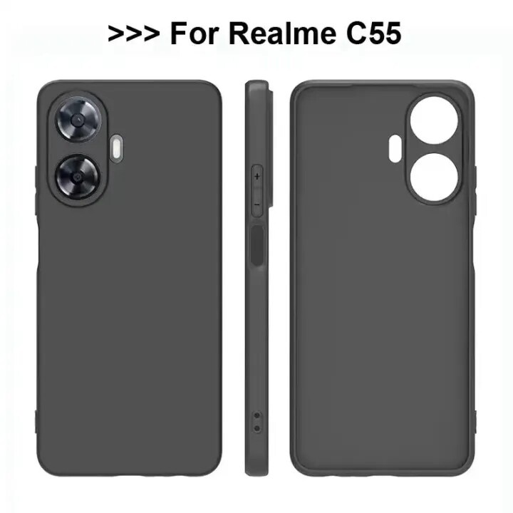 ส่งจากไทย Case Realme C55 เคสซิลิโคนสีดำ เรียวมี c55 เเบบนิ่ม คลุมกล้อง ...