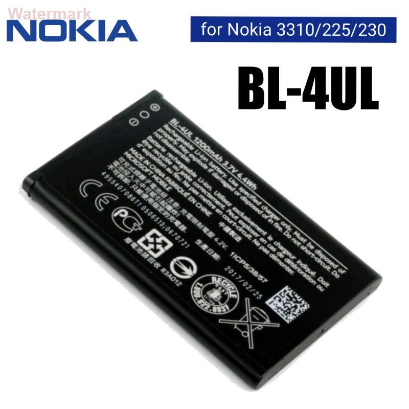 โทรศัพท์พื้นฐานแบตเตอรี่ Nokia BL-4UL ดั้งเดิมสำหรับ Nokia 3310/225/230 1200mAh | Shopee Thailand