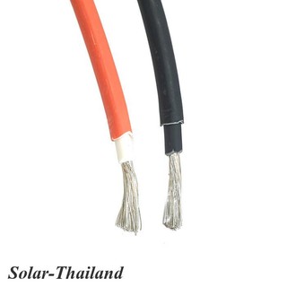 สายไฟ PV H1Z2Z2-K 1x6.0 Sq.mm. DC Solar Cable โซลาร์เซลล์ สีแดง (ยาว 50 ...