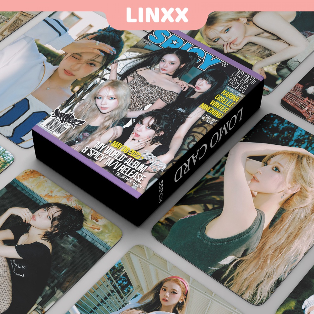 Linxx โปสการ์ดอัลบั้ม AESPA Spicy Album Lomo Card Kpop 55 ชิ้น | Shopee Thailand