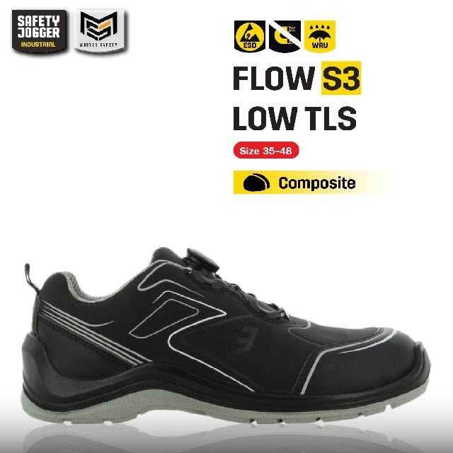 [ของแท้พร้อมส่ง] Safety Jogger รุ่น FLOW S3 LOW TLS รองเท้าเซฟตี้ หนัง ...
