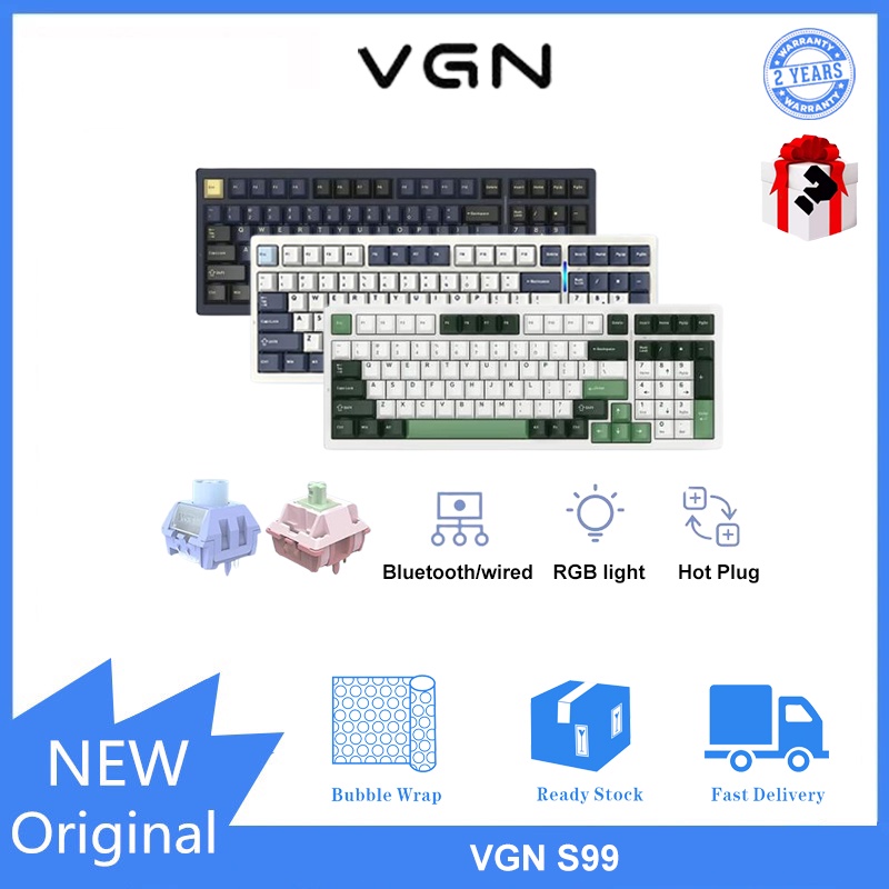 Vgn S99 คีย์บอร์ดเมคคานิคอล ไฟแบ็คไลท์ RGB สามโหมด เปลี่ยนได้ | Shopee Thailand