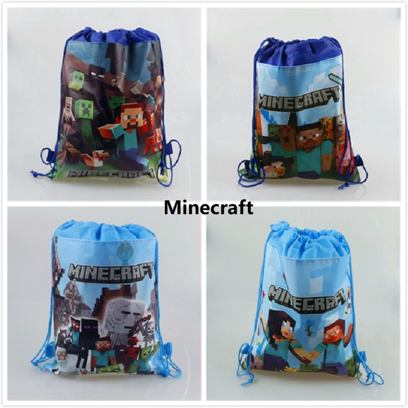36 ซม.* 27 ซม.เกม Minecraft Steve Creeper Drawstring กระเป๋า Travel Sport Bag Storage ว่ายน้ํา ...