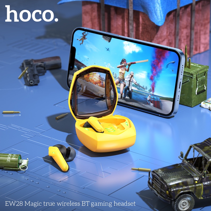HOCO EW28 หูฟังเล่นเกม ไมค์ในตัว เบสแน่น เล่นเกมมันส์ มี Game Mode ดีเลย์ต่ำ 60ms Low Latency หู ...