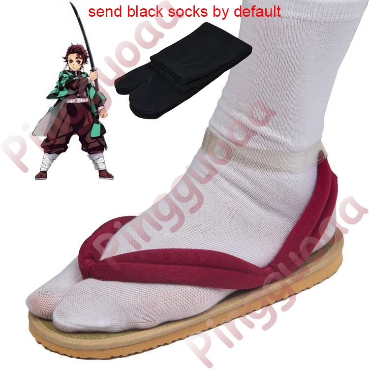 Anime Demon Slayer Kimetsu No Yaiba Cosplay Shoes Kamado Tanjirou ...