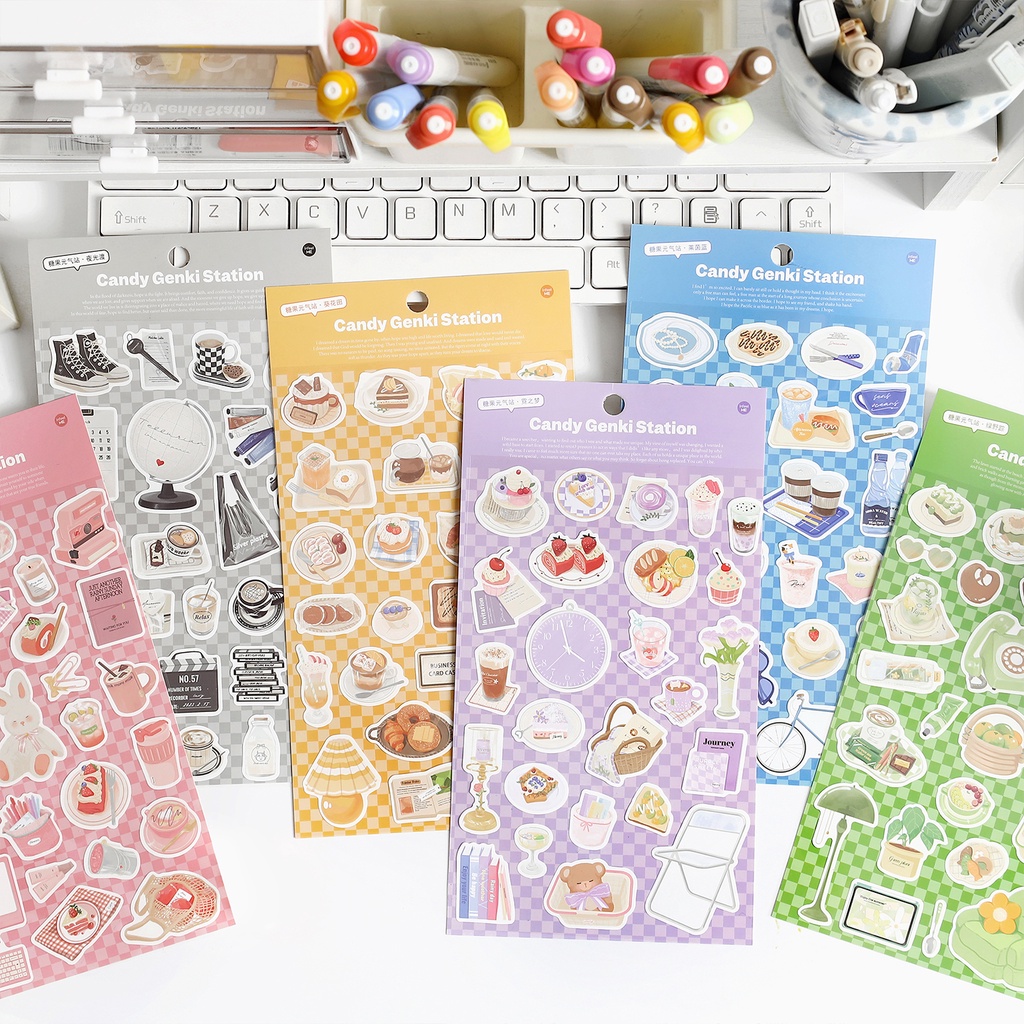 Enwei สติกเกอร์ ลายตุ๊กตาแคนดี้ สําหรับตกแต่งสมุดภาพ สมุดภาพ 1 ชิ้น ...
