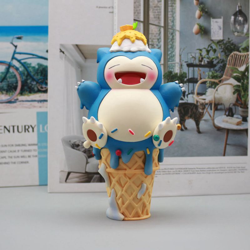 โมเดลฟิกเกอร์ Pokemon Pikachu Snorlax Psyduck bulbasaur Ice Cream Cold ...