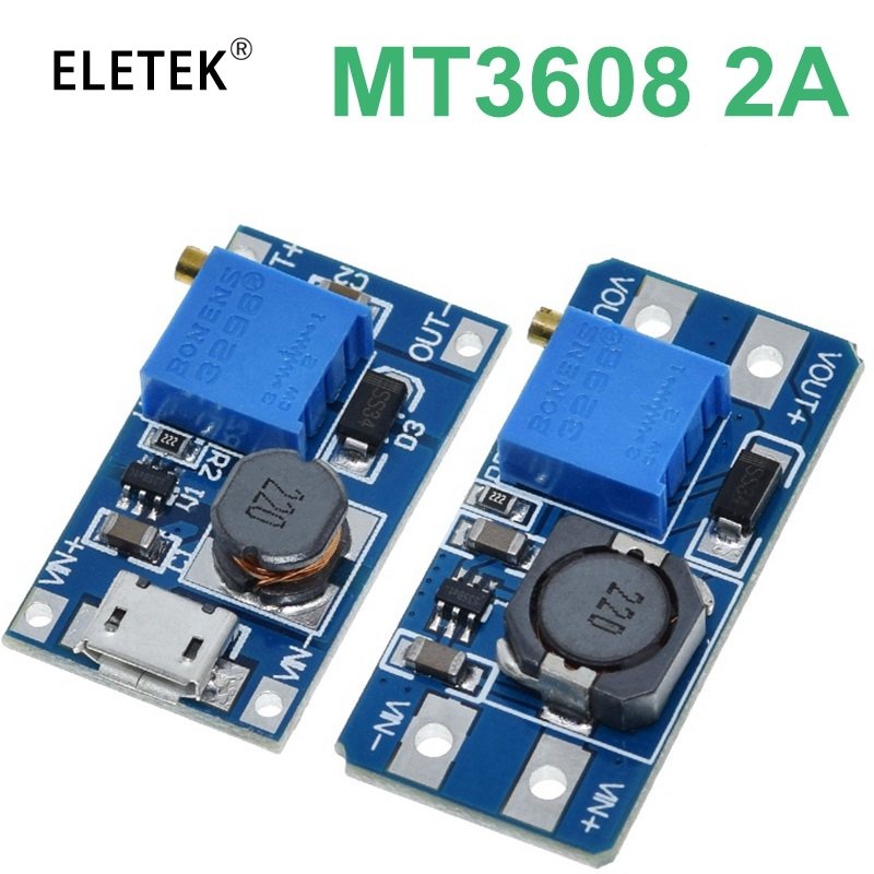 Mt3608 DC-DC โมดูลบูสท์ ปรับได้ 2A DC DC Boost Step Up Converter Module ...