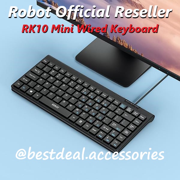 Robot RK10 คีย์บอร์ด แบบใช้สาย USB ขนาดเล็ก บางพิเศษ - RK10 | Shopee ...