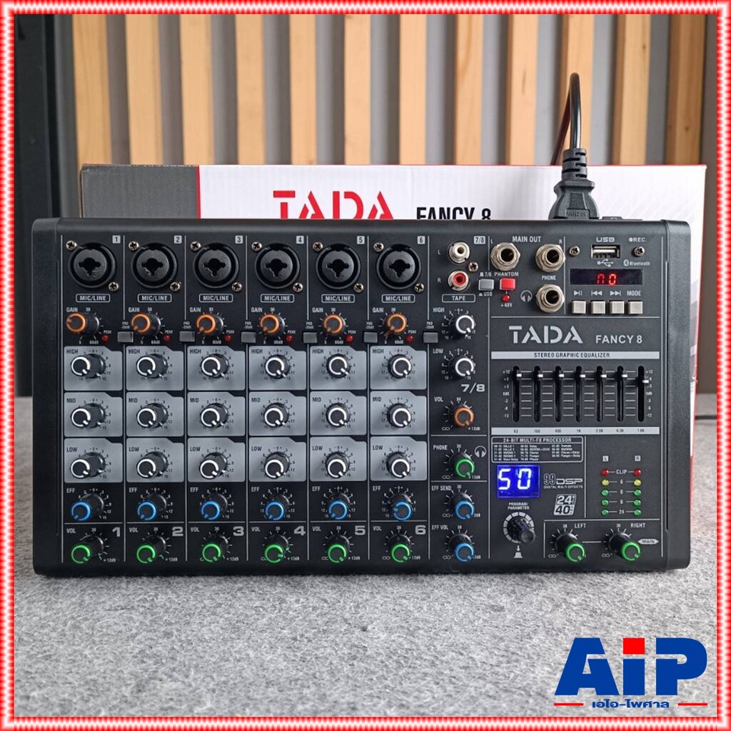TADA FANCY-8 MIXER สีดำ มิกเซอร์ TADA FANCY 8 มิกเซอร์อนาล็อกขนาดเล็ก ...