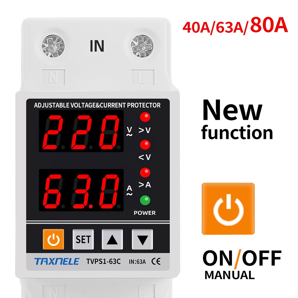 รางดินดิจิทัล 40A 63A 230V ปรับได้ ป้องกันไฟกระชาก | Shopee Thailand
