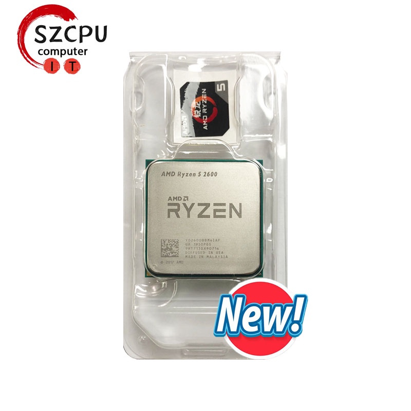 ซ็อกเก็ตโปรเซสเซอร์ CPU AMD Ryzen 5 2600 R5 2600 3.4 GHz Six-Core YD2600BBM6IAF AM4 | Shopee ...