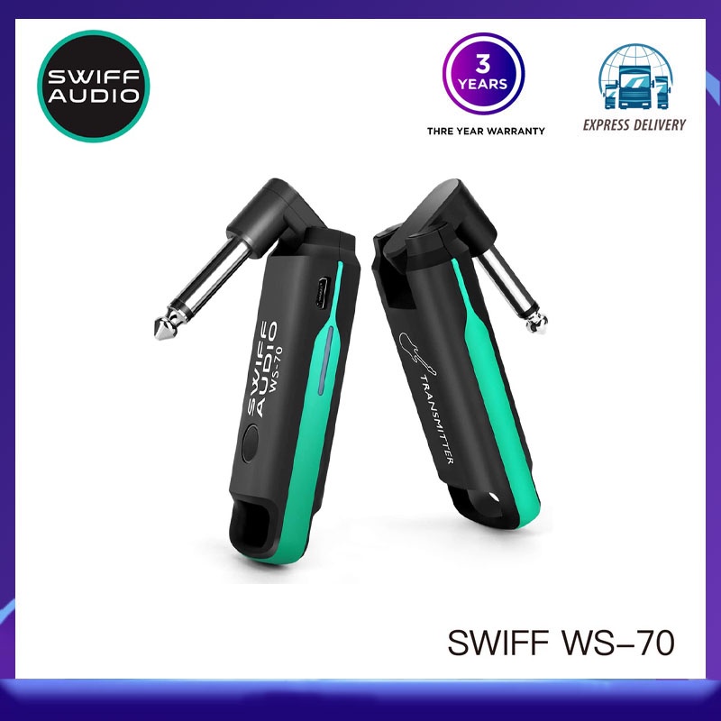 Swiff WS-70/WS 70 plus เครื่องส่งและรับสัญญาณ สําหรับกีตาร์ไร้สาย ระบบไร้สาย | Shopee Thailand