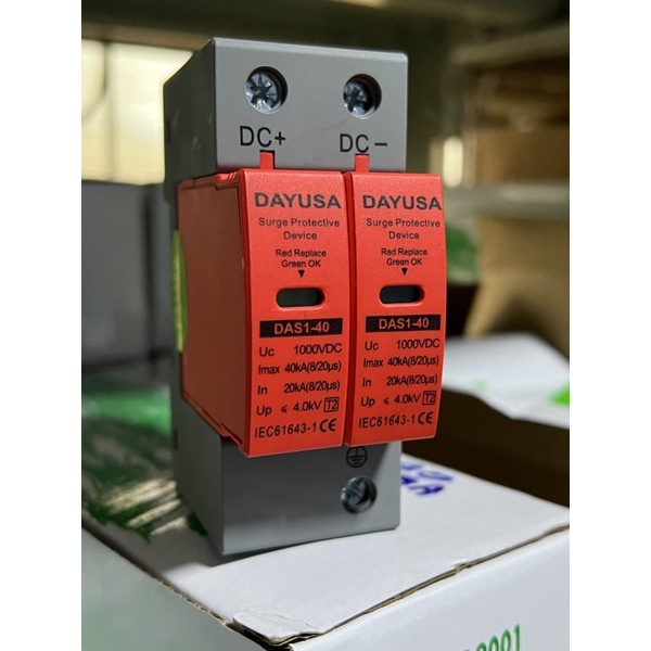 DC Surge protector 2P กันฟ้าผ่างานโซล่าเซลล์มีให้เลือก 500v 1000v ...