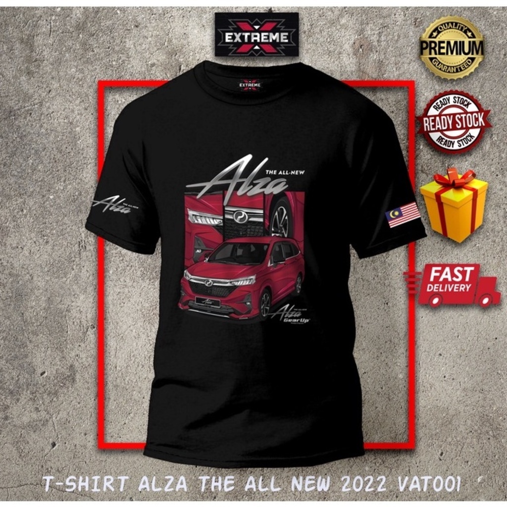 เสื้อยืดแขนสั้น ลาย ALZA RED THE NEW GEAR UP 2022 VAT001 สีดํา | Shopee ...