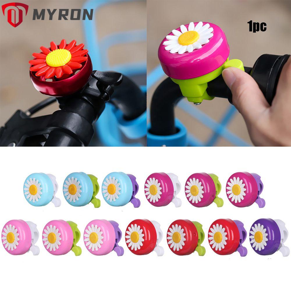 Myron 1 ชิ้น จักรยาน จักรยาน ขายดี เดซี่ ดอกไม้ โลหะผสม พลาสติก แหวนแตร ...