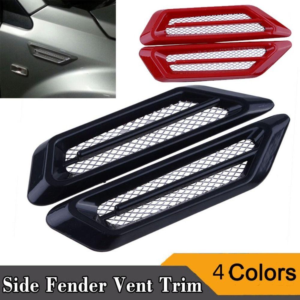 2 ชิ้นรถด้านข้าง Fender, ABS Vent Cover ทนทานการปรับเปลี่ยนรถ Outlet ฝา ...