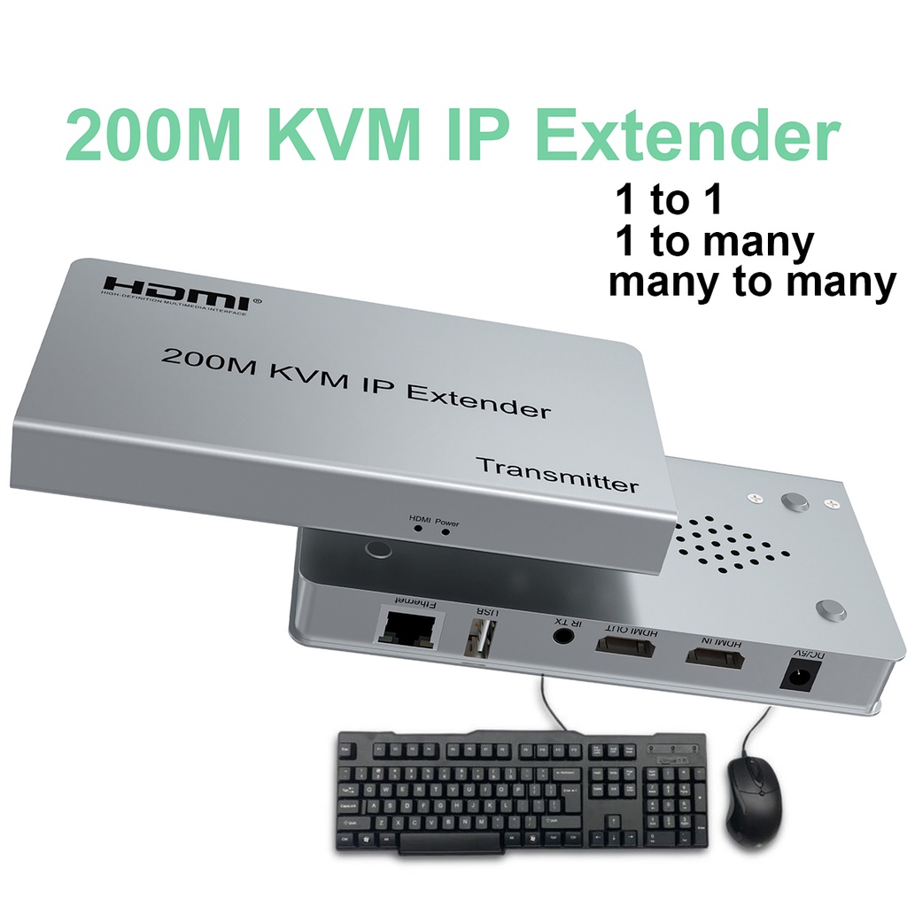 200m HDMI KVM Extender Over IP Rj45 Cat6 Ethernet Cable Video ...