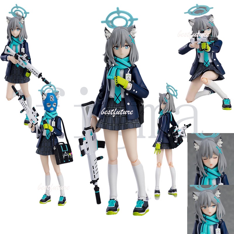 โมเดลฟิกเกอร์ เกม Blue Archive Action Figure Shiroko Sunaookami Figma ...