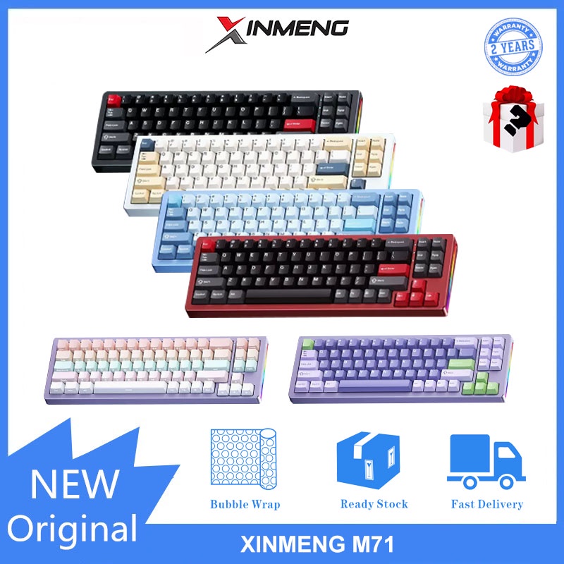 Xinmeng M71 คีย์บอร์ดเมคคานิคอล RGB สามโหมด | Shopee Thailand