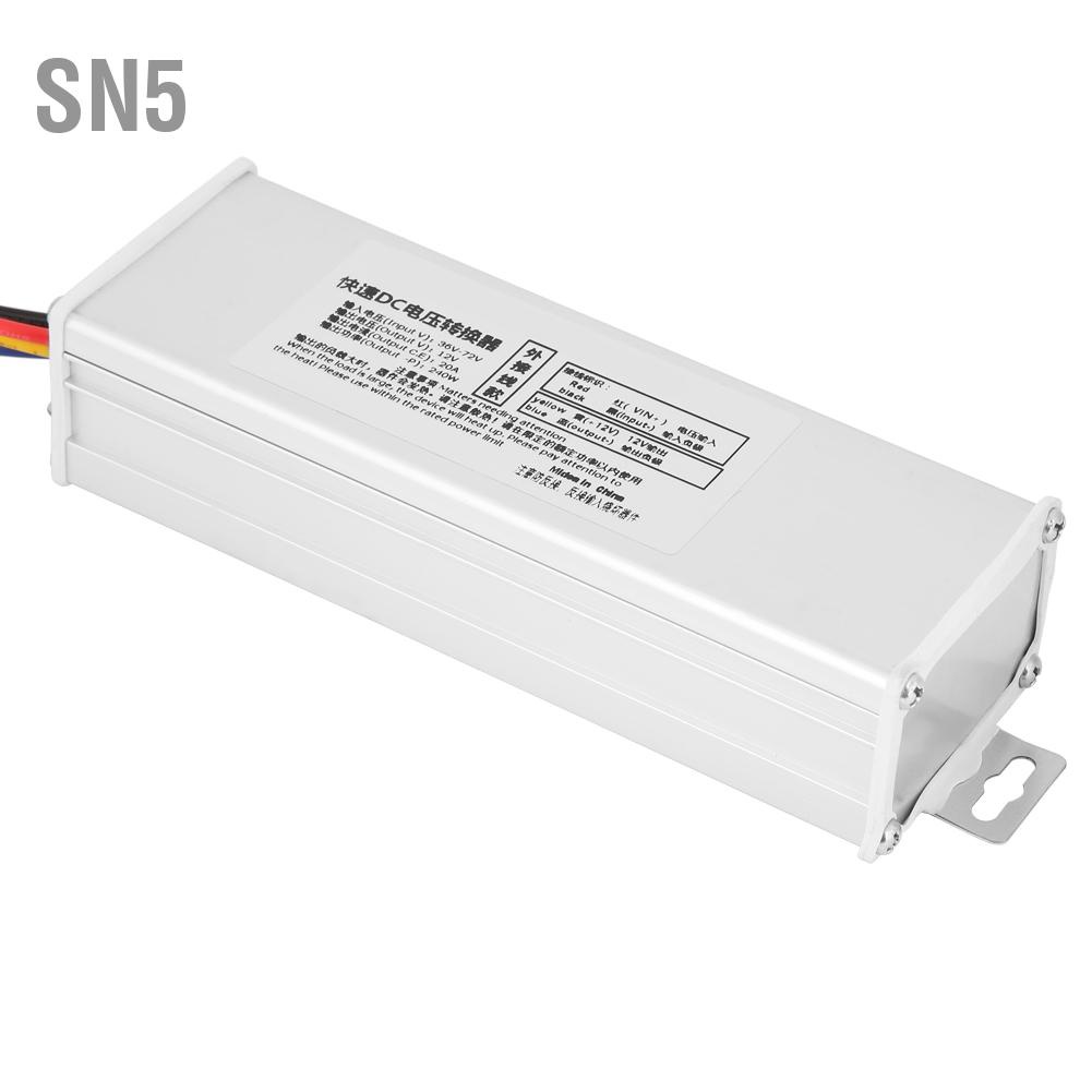 SN5 36-72V ถึง 12V 20A 240W DC Converter Adapter หม้อแปลงแรงดันไฟฟ้า (สายไฟภายนอก) | Shopee Thailand