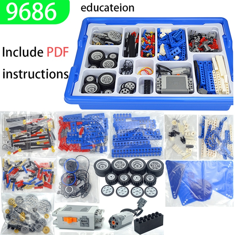 Technic 9686 DIY 9656 ชุดกล่องแบตเตอรี่มอเตอร์เทคนิค สําหรับ Technology MOC 9686 พร้อมกล่อง ...