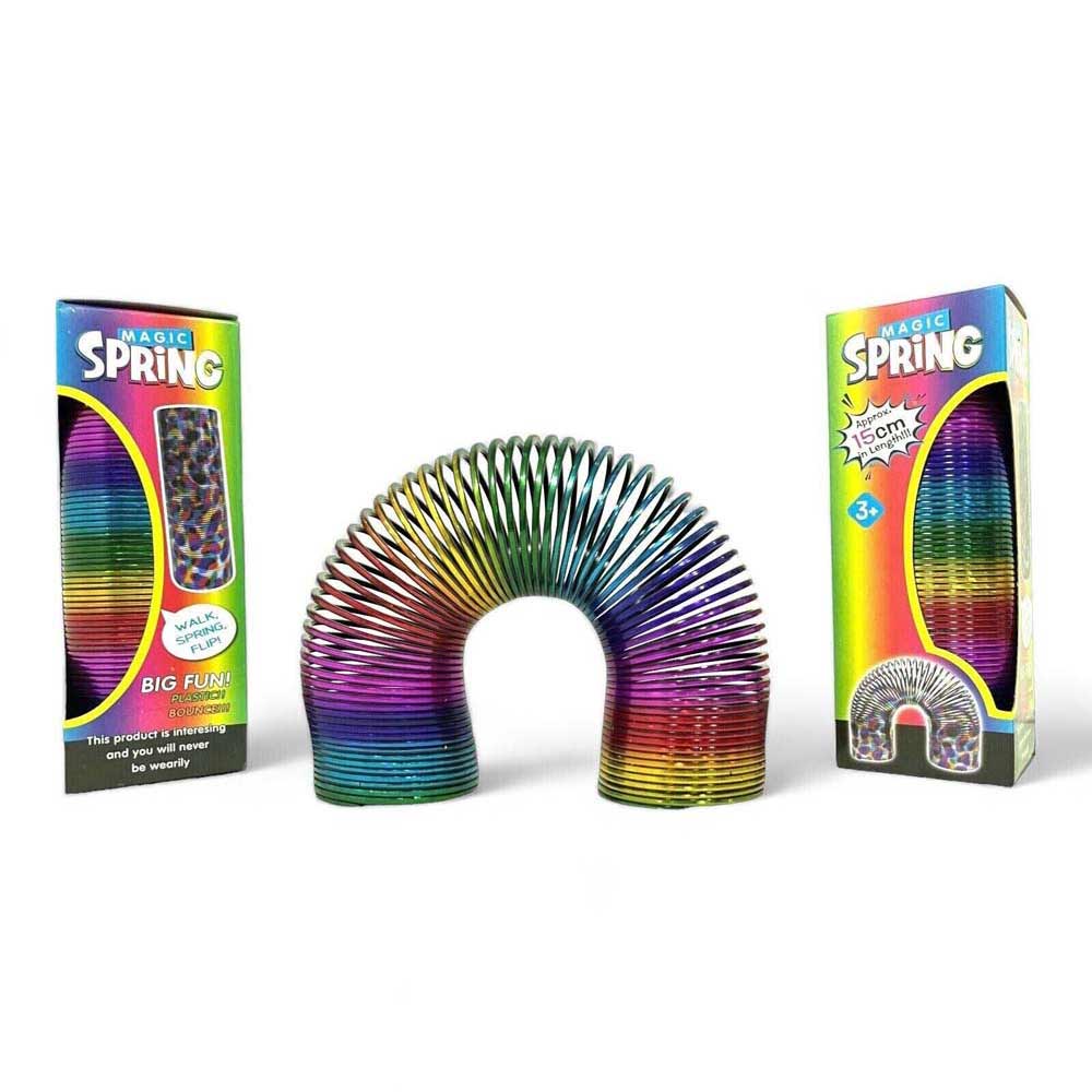 Large Rainbow Magic Spring Fun Toy Stretching 10m Bouncing Rainbow Coil ...