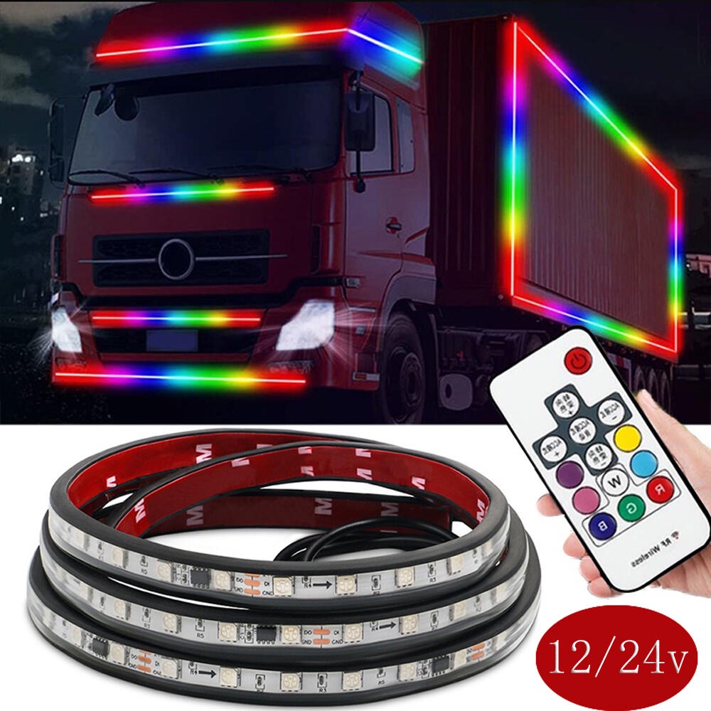 แถบไฟเบรกไดนามิก LED DRL 12v 24V 1 เมตร 1.2 เมตร 1.5 เมตร 1.8 เมตร 2 เมตร 2.4 เมตร หลากสี ...