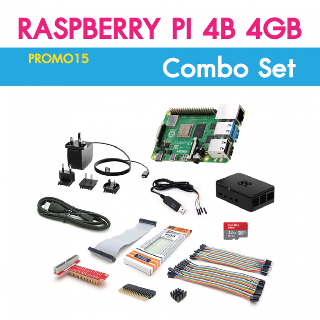Raspberry Pi 4 Model B 4GB (Combo Set) | Shopee Thailand