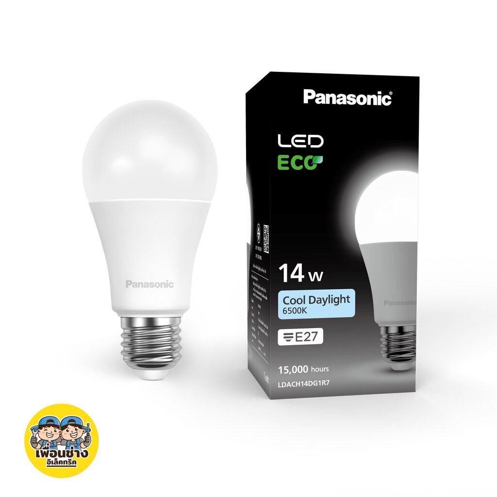 Panasonic หลอดไฟ Bulb LED รุ่น ECO ขั้ว E27 ราคาประหยัด 8.5w 10.5w 14w ...
