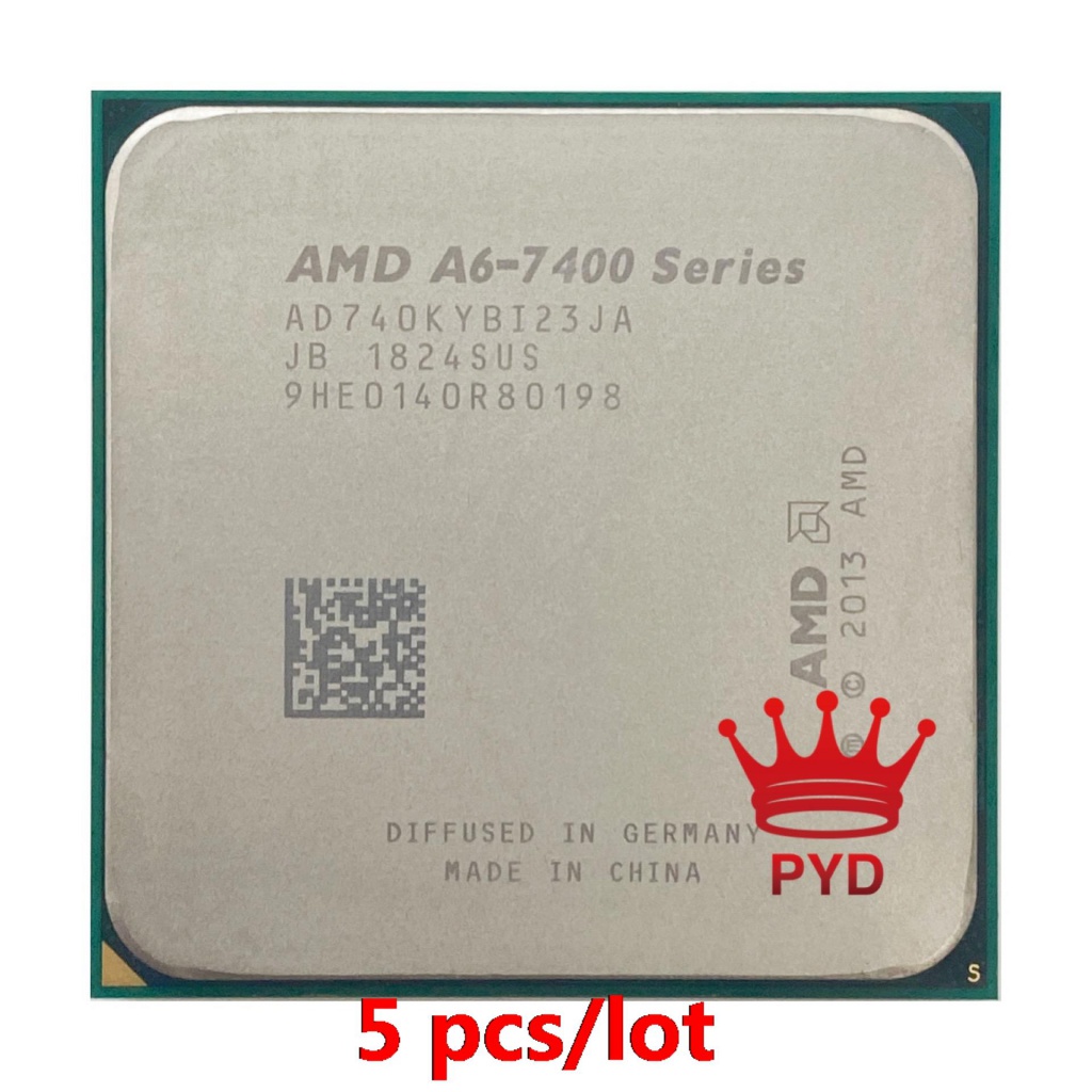 ซ็อกเก็ตหน่วยประมวลผล CPU AMD A6-Series A6 7400K A6 7400 K 3.5G Dual ...