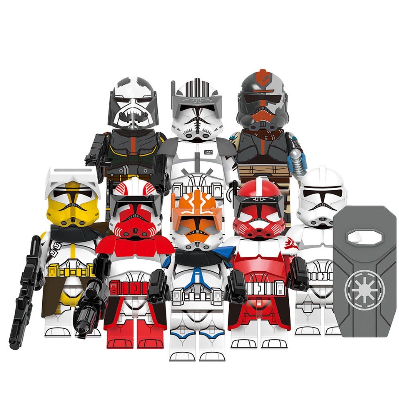 ของเล่นตัวต่อฟิกเกอร์ Space Wars Wrecker Clone Trooper Commander Cody ...