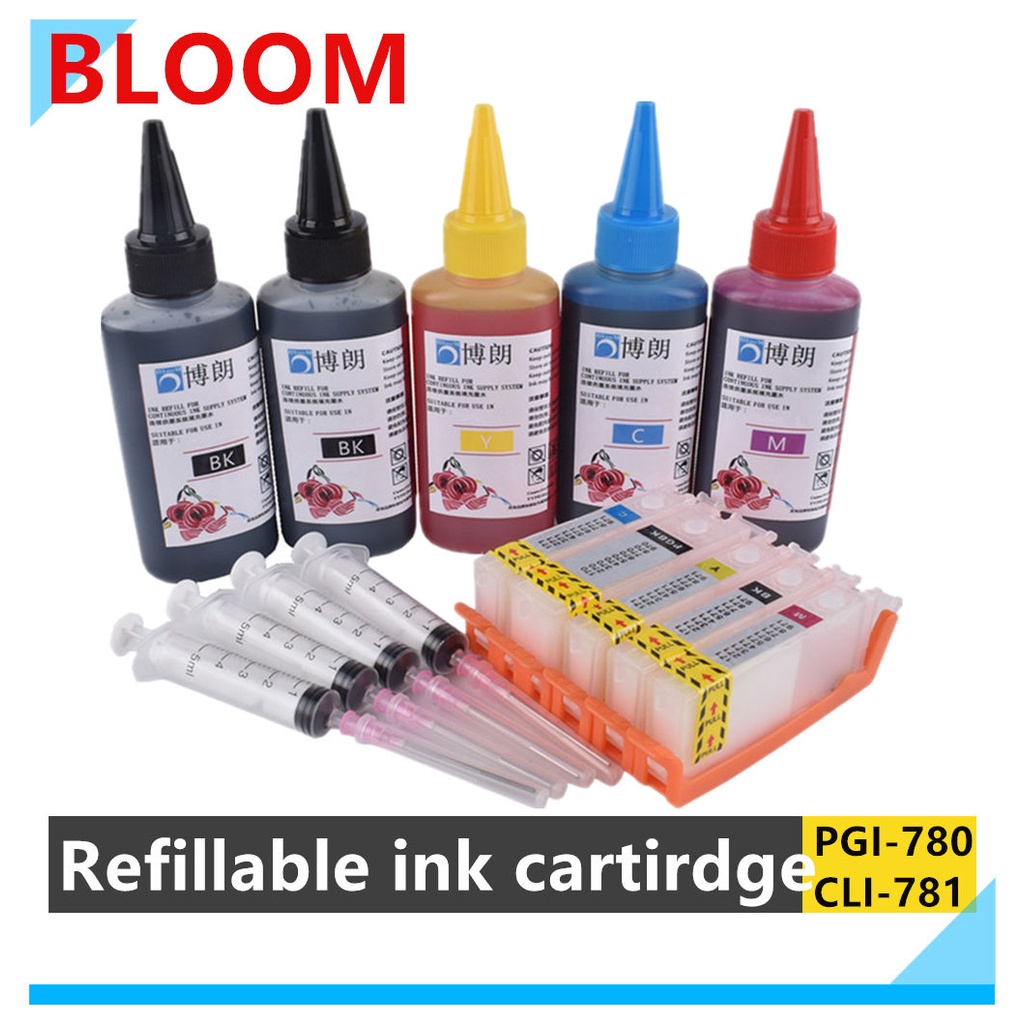 ตลับหมึก แบบใส เติมได้ สําหรับเครื่องพิมพ์ Canon 780 781 TS707 TR8570 ...