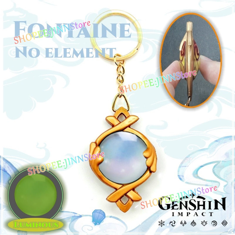 JN - พวงกุญแจ Fontaine Vision GENSHIN IMPACT Vision Mondstadt Liyue ...