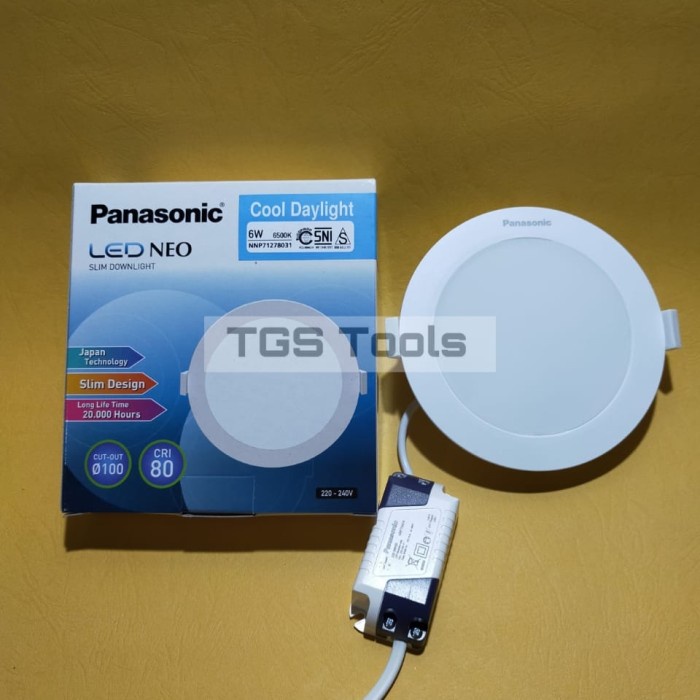 โคมไฟ LED PANEL / ดาวน์ไลท์แบบบาง LED NEO (กลม) 6Watt - Panasonic ...