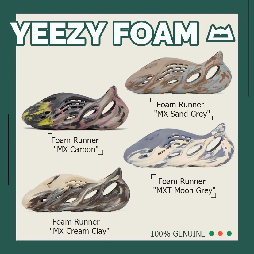 ADIDAS Flip Flops Adidas Yeezy Foam Runner สี mxt moon grey mx sand ...