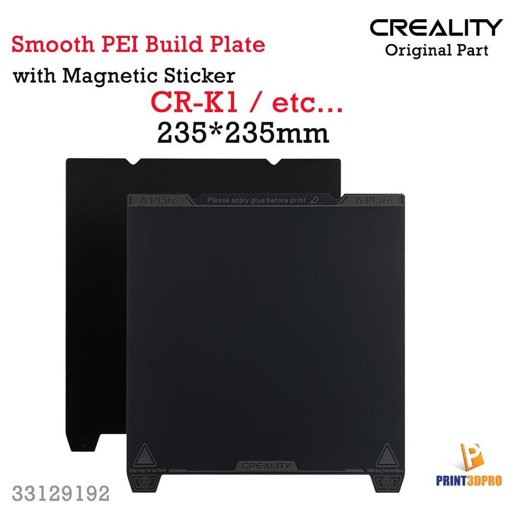Creality Part CR-K1 Smooth PEI Build Plate Size 235x235mm With Magnetic ...