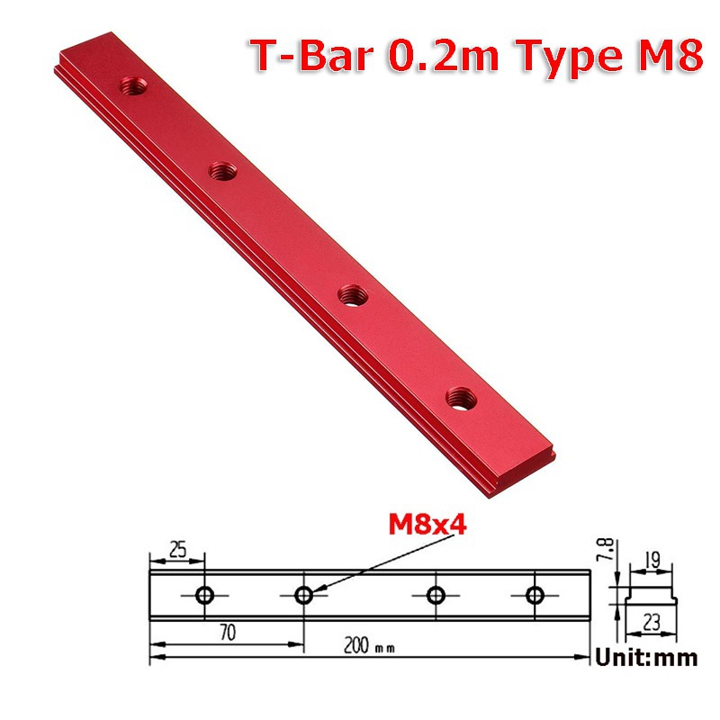 บล็อกสไลด์อลูมิเนียมอัลลอยด์ T-Track Miter Bar M6 M8 สําหรับเราเตอร์ ...