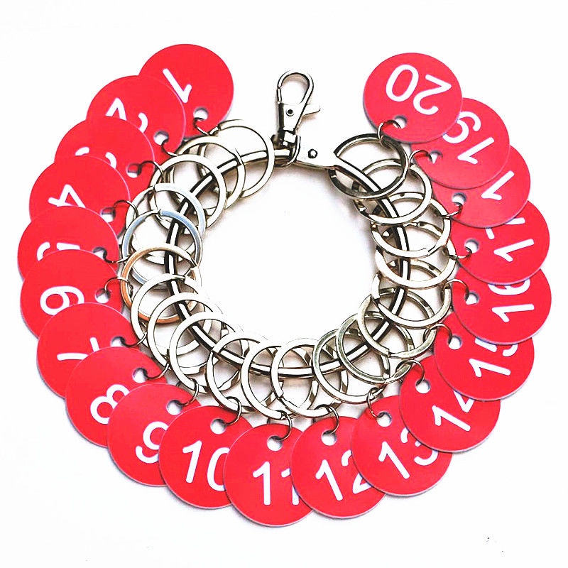 Key Marker จํานวนแผ่นพวงกุญแจโลหะหนา Key Ring ถาดกุญแจการจําแนกการ ...