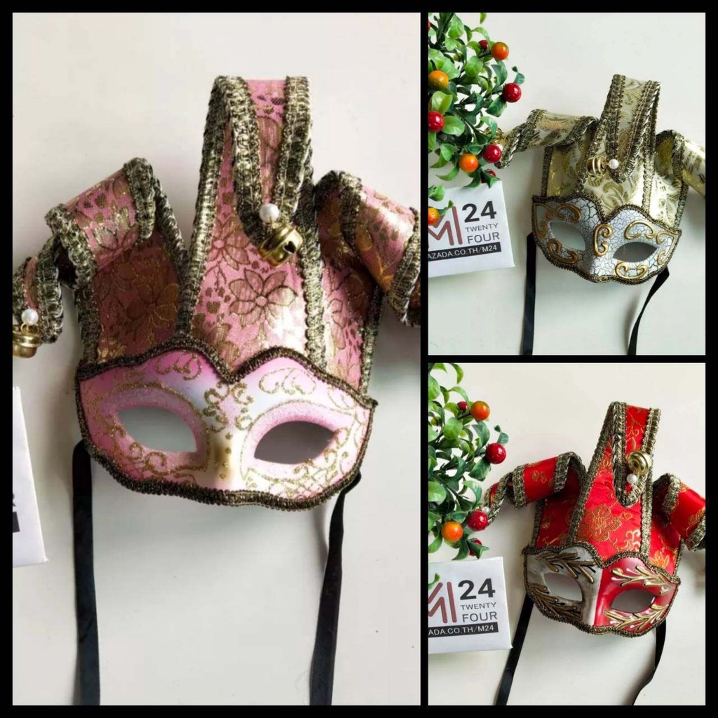 (1 อัน) หน้ากาก 3 แฉก หน้ากากเวนิช หน้ากากแฟนซี mask venice italian m24 ...