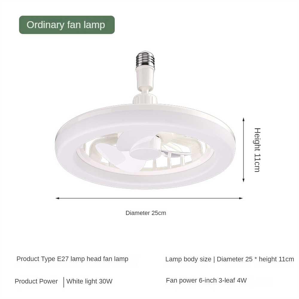 E27 Screw Mini Ceiling Fan With Light 360° Rotation Ceiling Fan Exhaust ...
